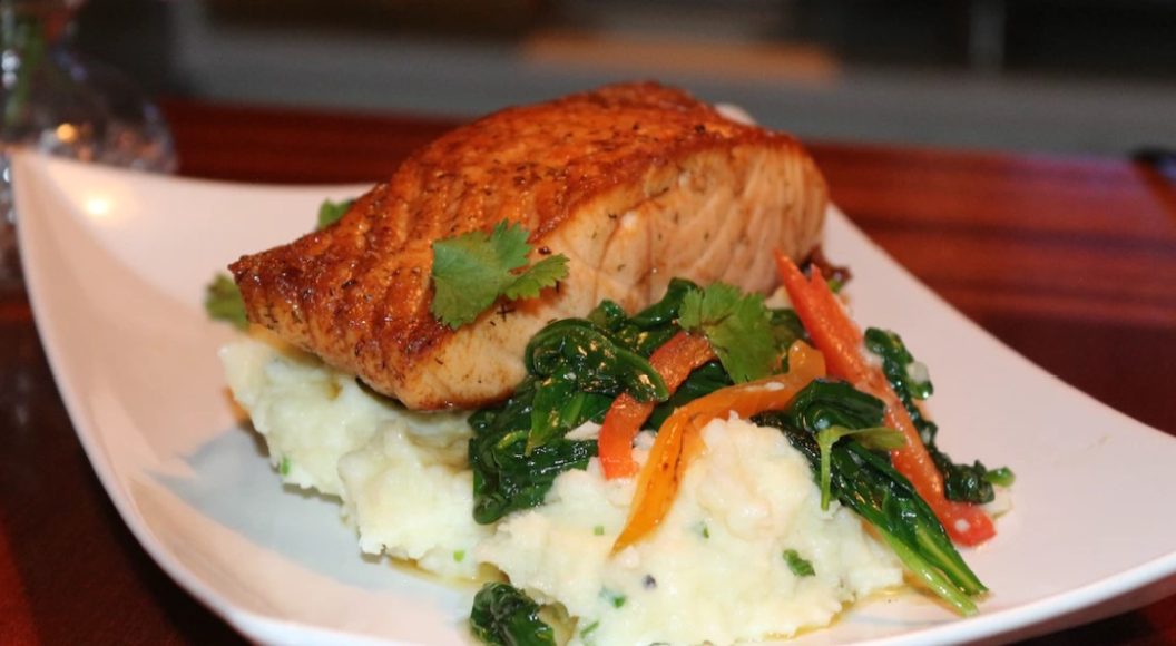 Glazed Salmon on a Bed of Potato Mash | AgOnline