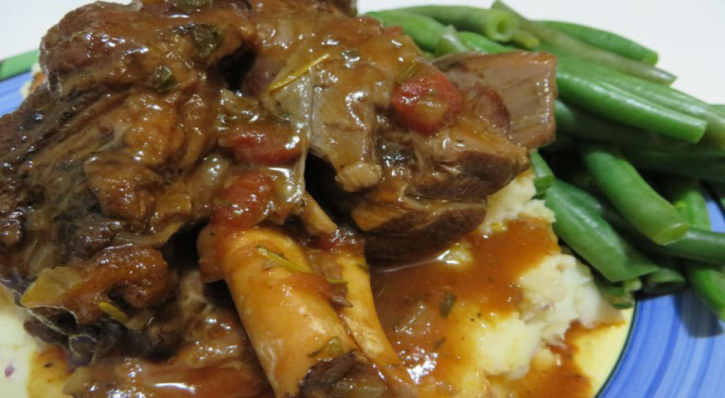 Lamb Shanks served with Potato & Green Beans | AgOnline